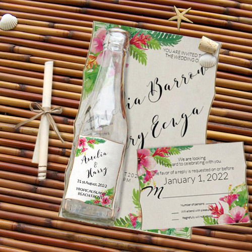 Message In A Bottle Invitations - Message In A Bottle